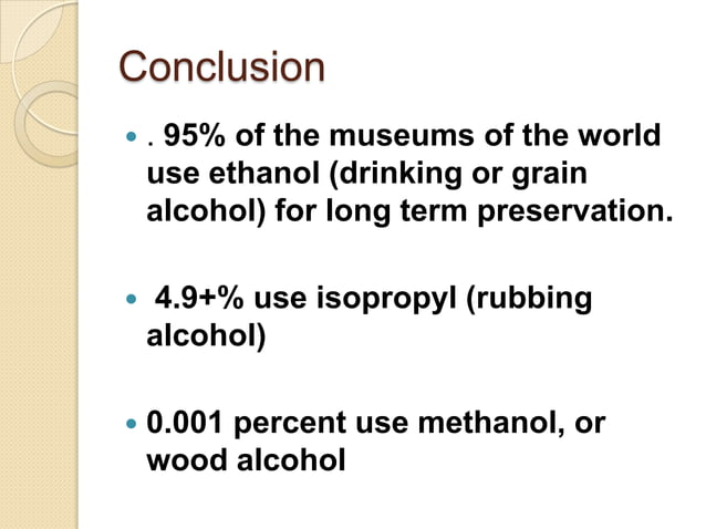 Methods to preserve specimens | PPTX | Alcoholic Beverages | Food & Drink