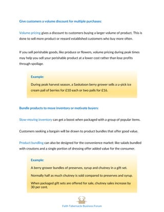 Methods to Price your Products Factsheet | PDF