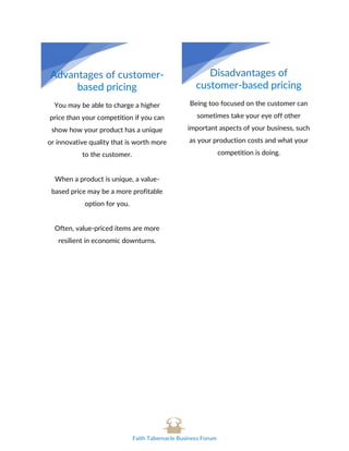 Methods to Price your Products Factsheet | PDF