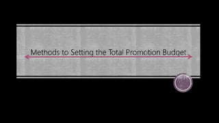 Methods to setting the total promotion budget | PPTX
