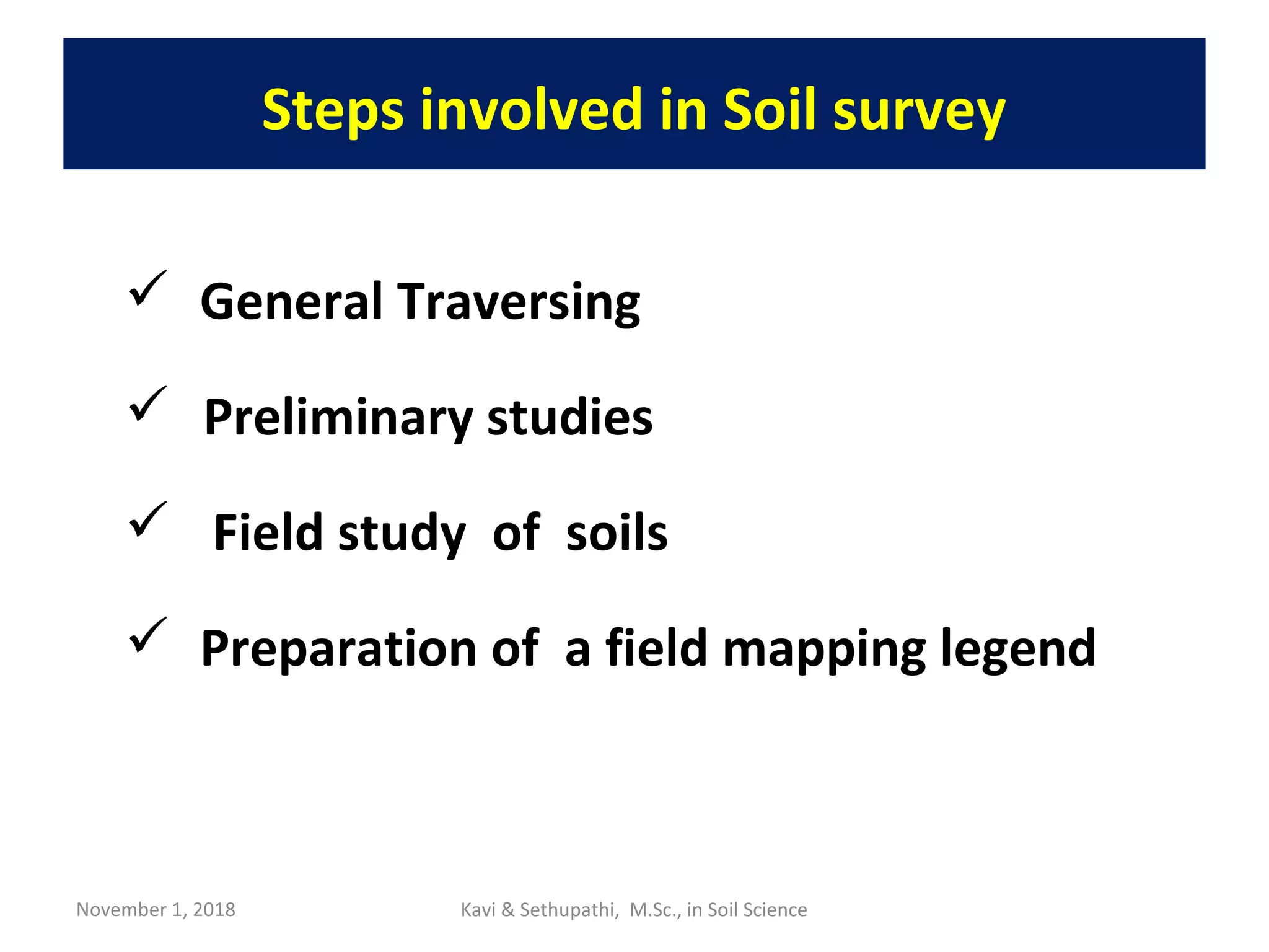 Methods & types of soil survey | PPT
