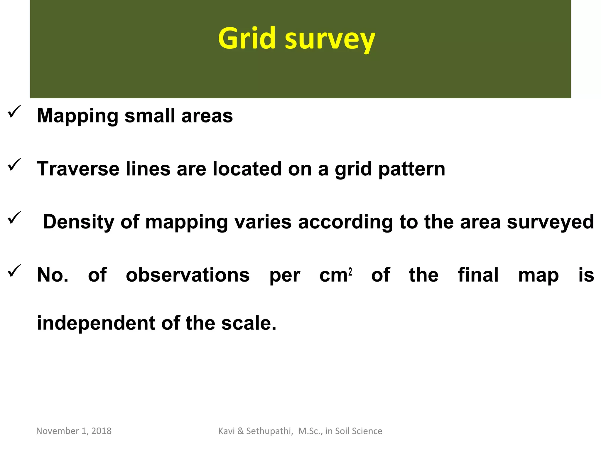 Methods & types of soil survey | PPT