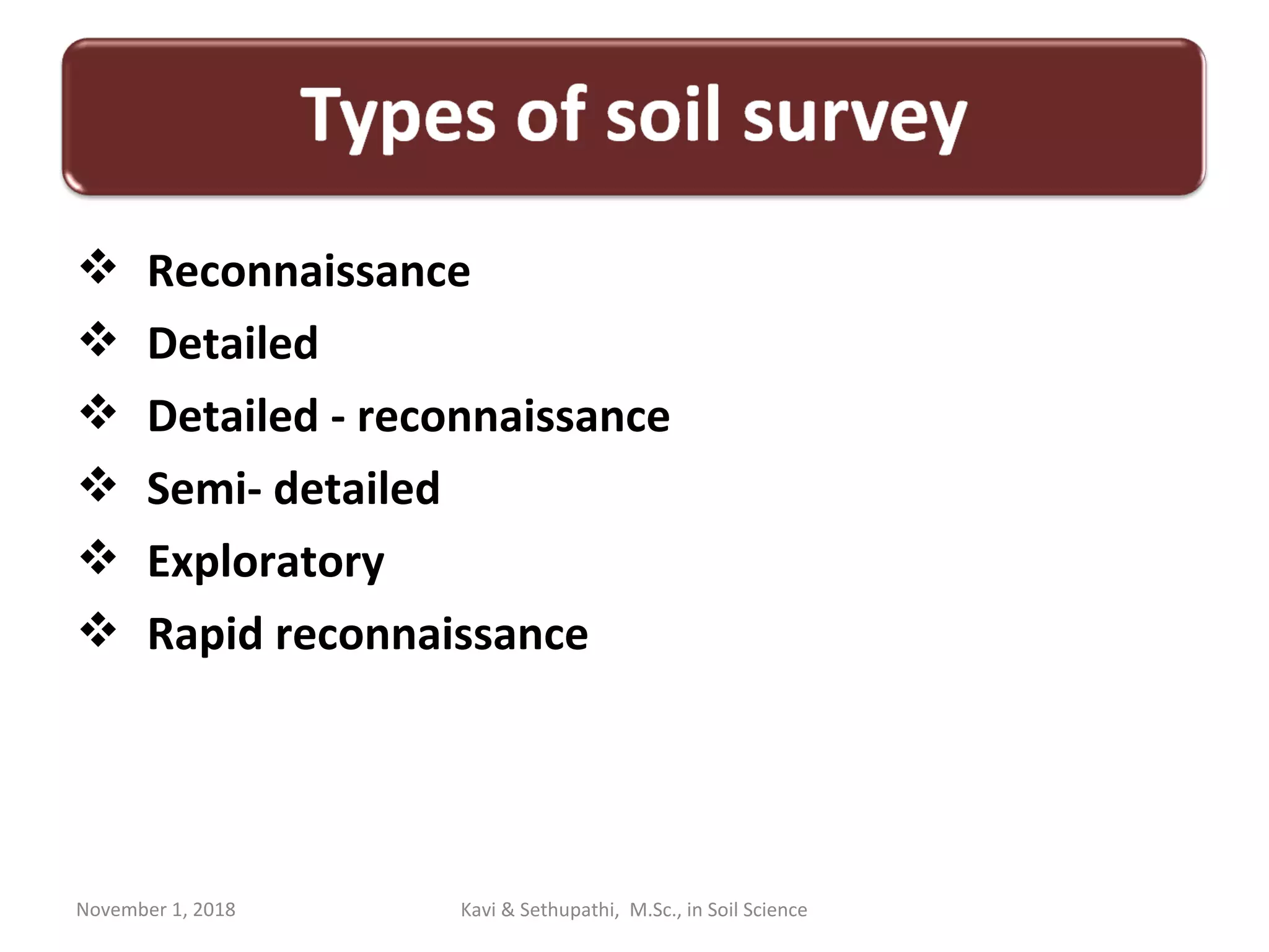 Methods & types of soil survey | PPT
