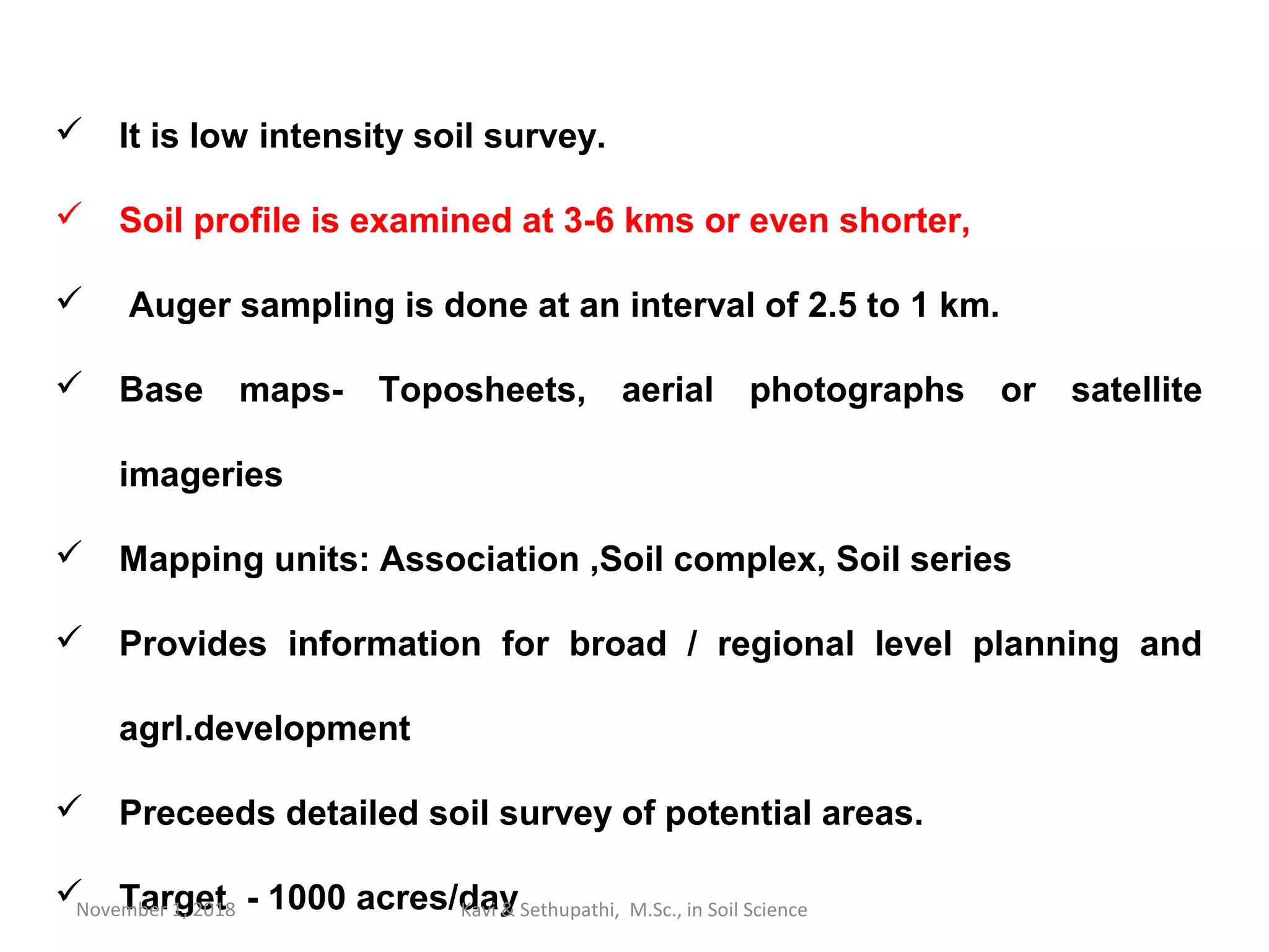Methods & types of soil survey | PPT