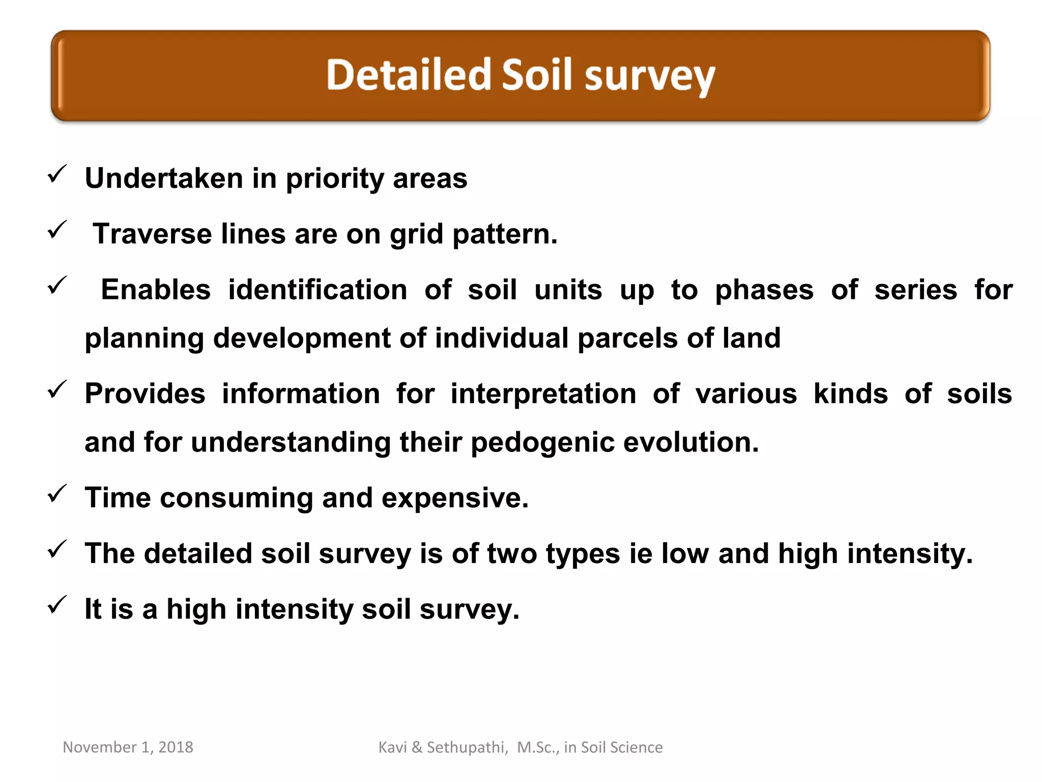 Methods & types of soil survey | PPT