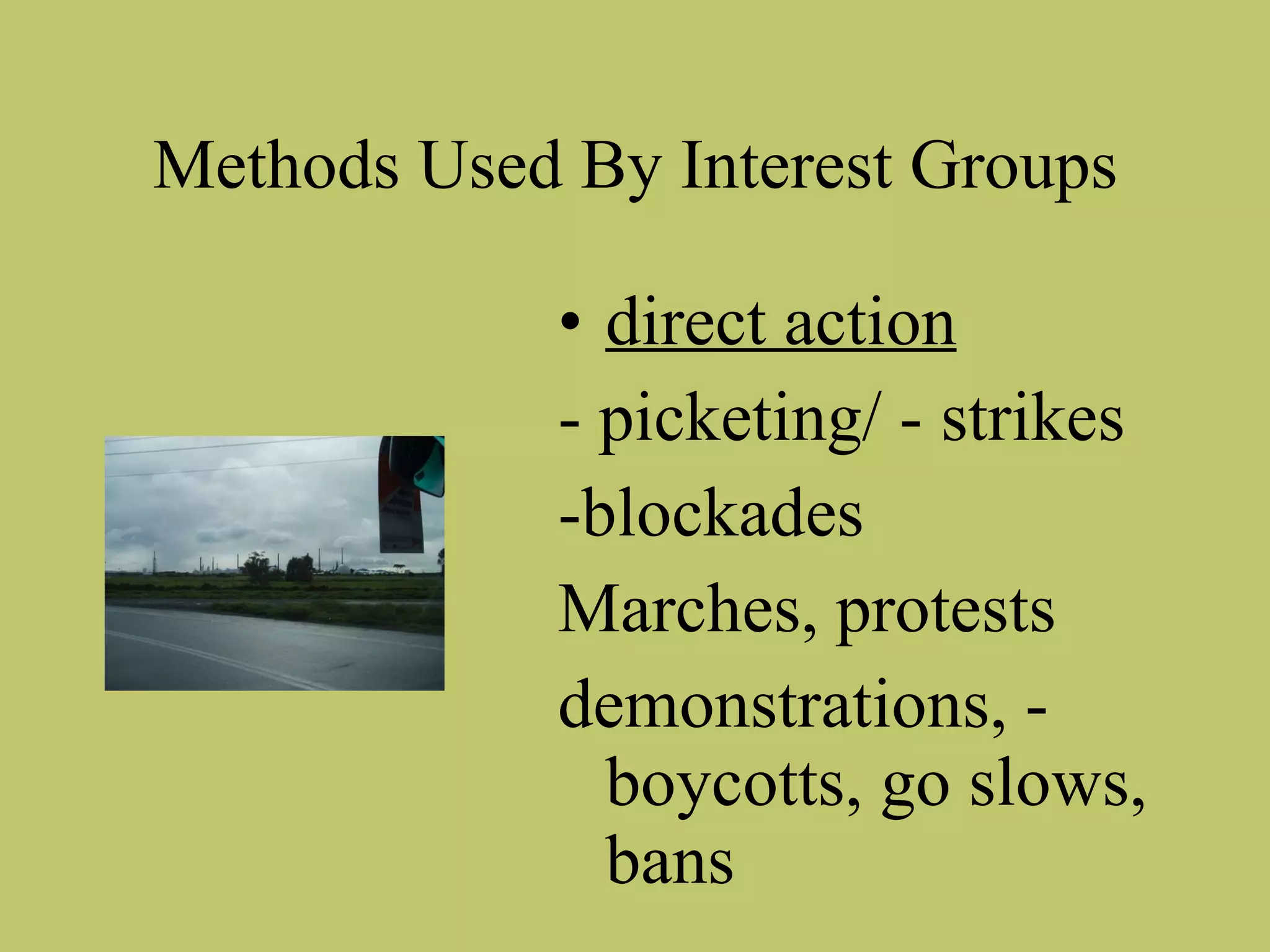 Methods used by interest groups | PPT