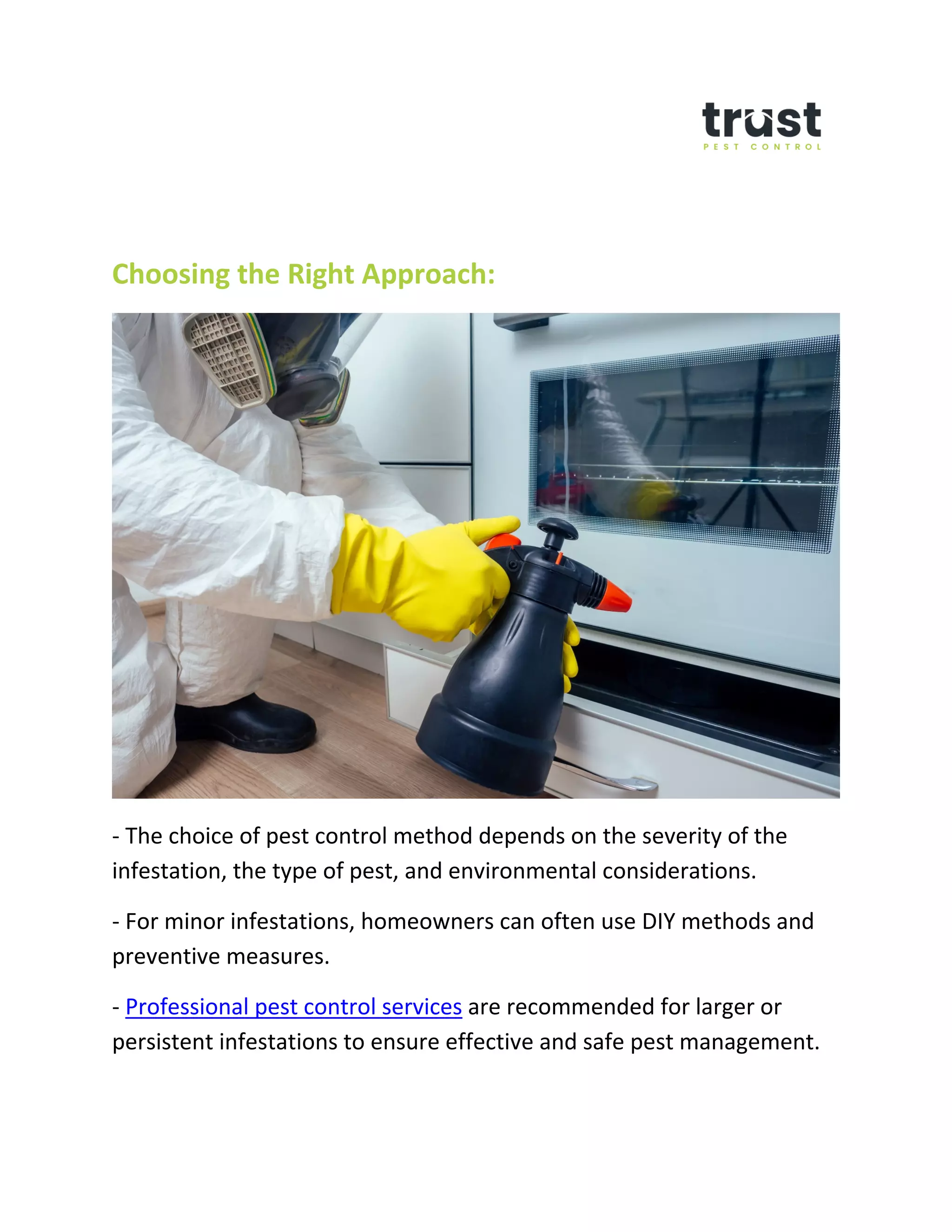 Methods Used for Pest Control | PDF