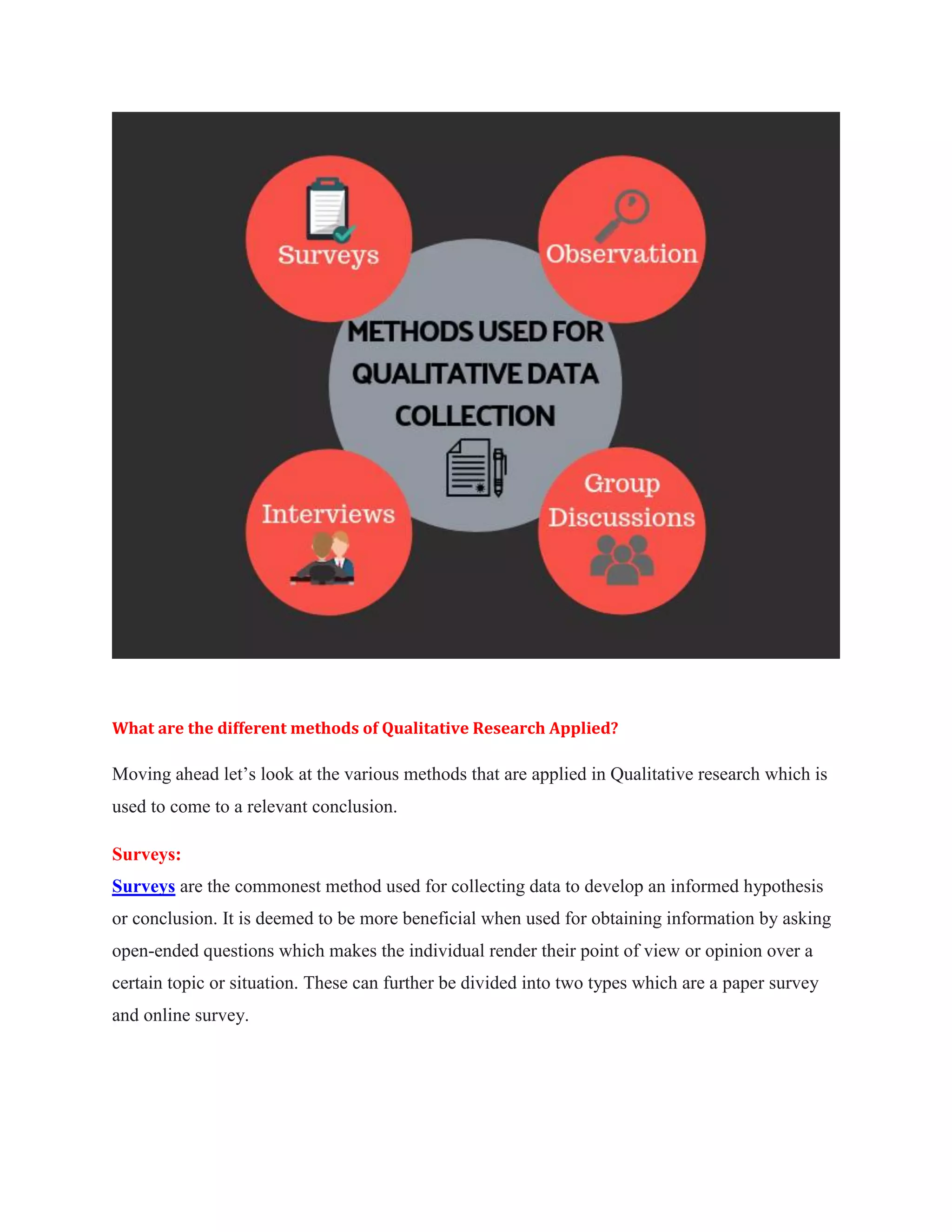 Methods used for qualitative data collection | PDF