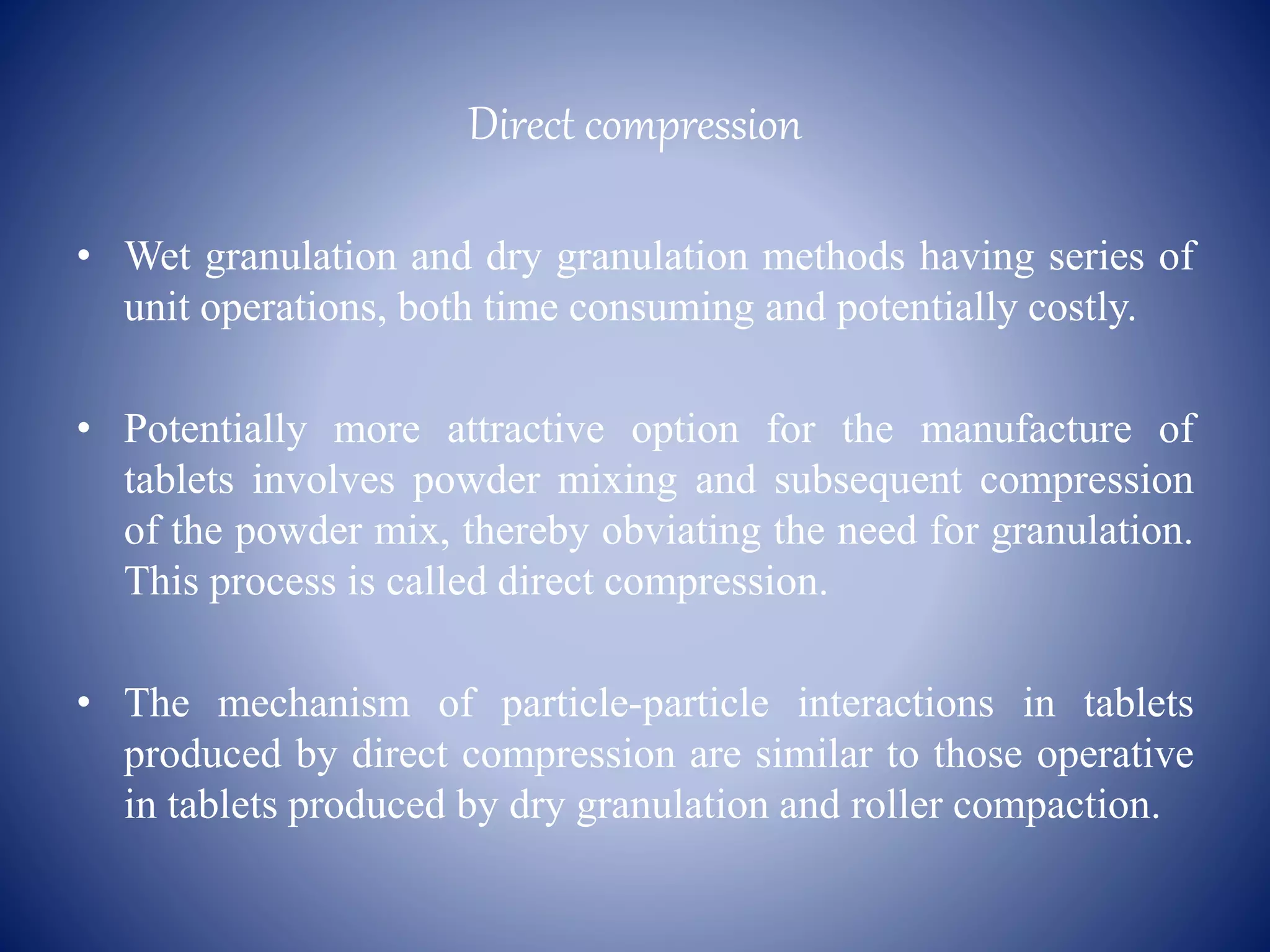 Methods used for the manufacture of tablets | PPTX