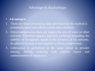 Methods used for the manufacture of tablets | PPTX