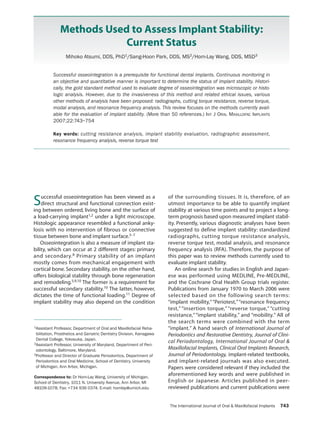 Methods used to_assess_implant_stability | PDF