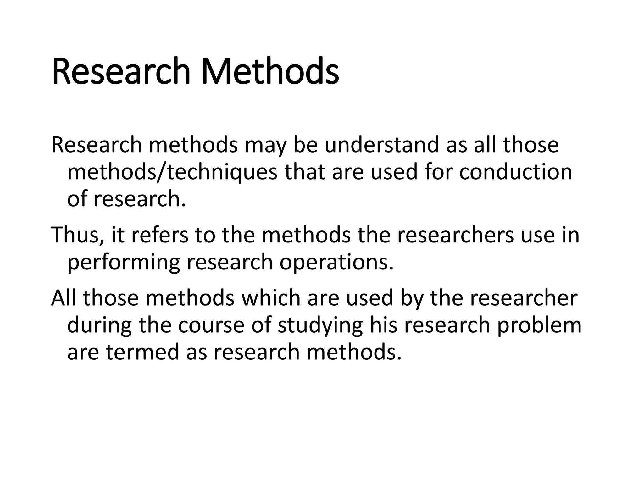 Research Methods vs Research Methodology | PPTX