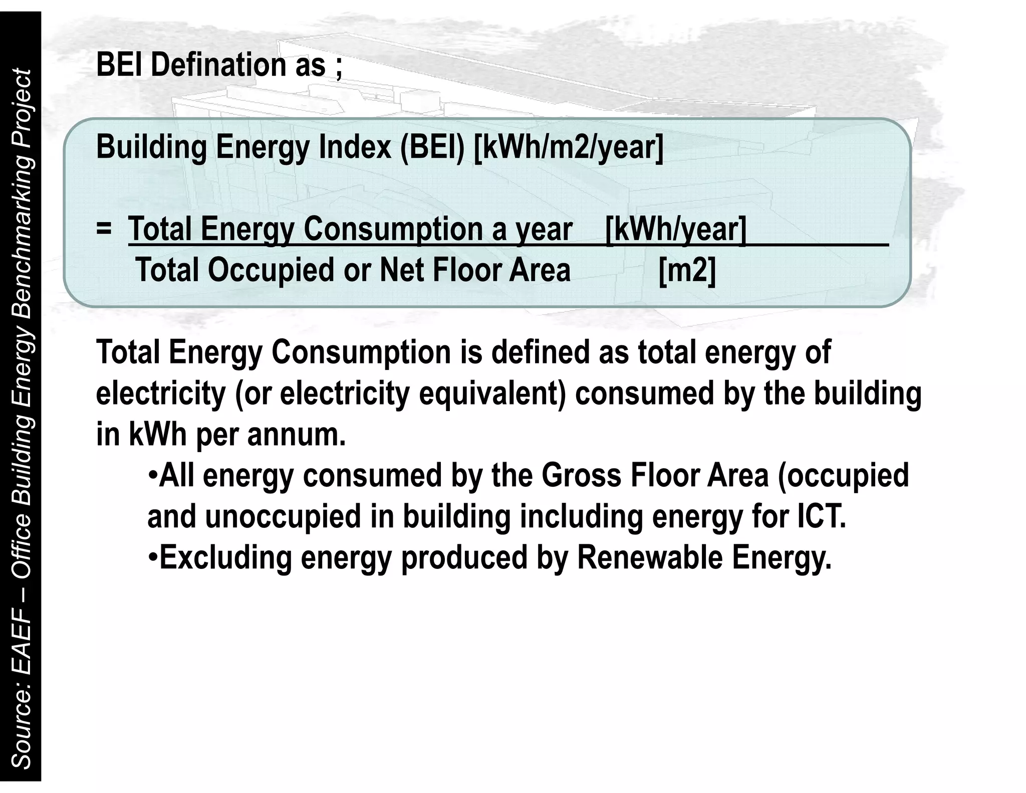Method to identify Building Energy Index BEI | PDF