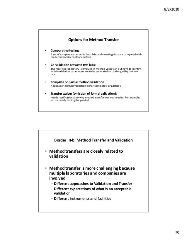 Method Transfer Crossing Multiple Borders