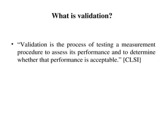 Method validation for calibration measure.ppt