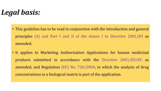 method validation as per emea.pptx | Chemistry | Science