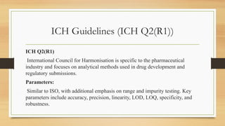 Method Validation Guidelines-2.pptx ISO ICH and USP | PPTX