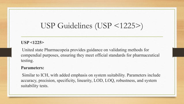 Method Validation Guidelines-2.pptx ISO ICH and USP | PPTX