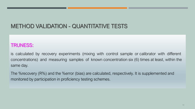 Method Validation in Medical Laboratory.. | PDF | Medical Tests ...