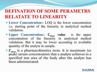 Method Validation - Linearity | PPTX