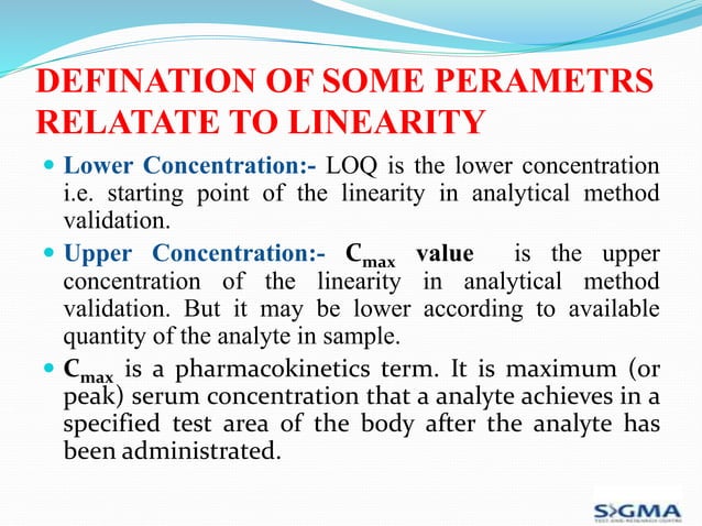 Method Validation Linearity