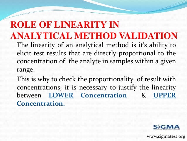 Method Validation Linearity