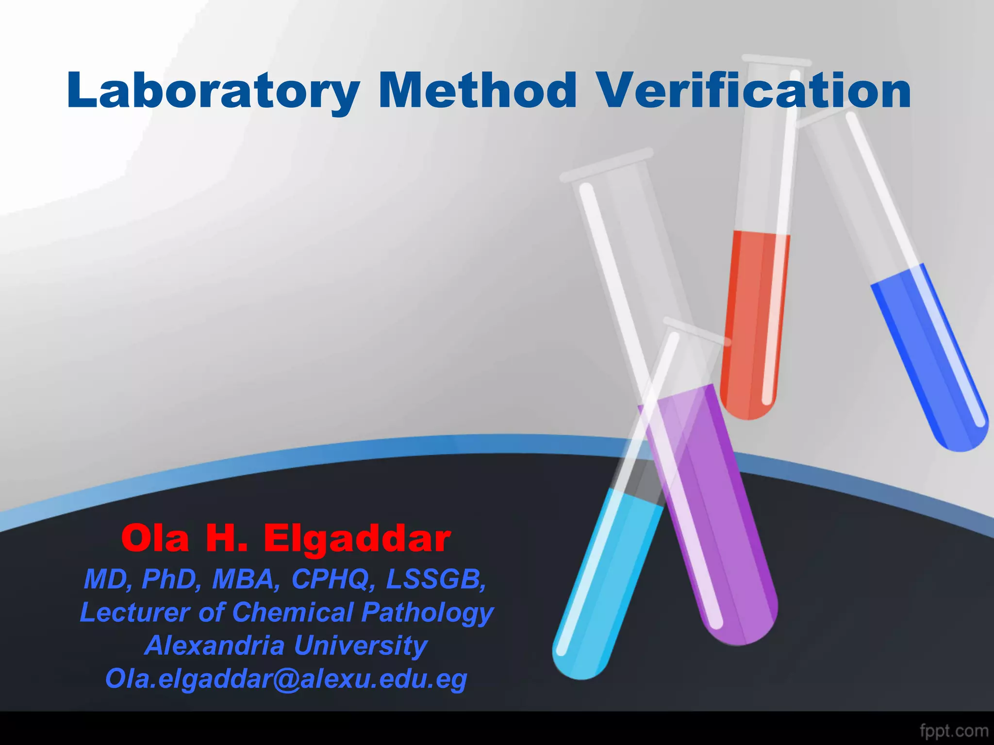 Laboratory Method Verification, March 2017 | PDF