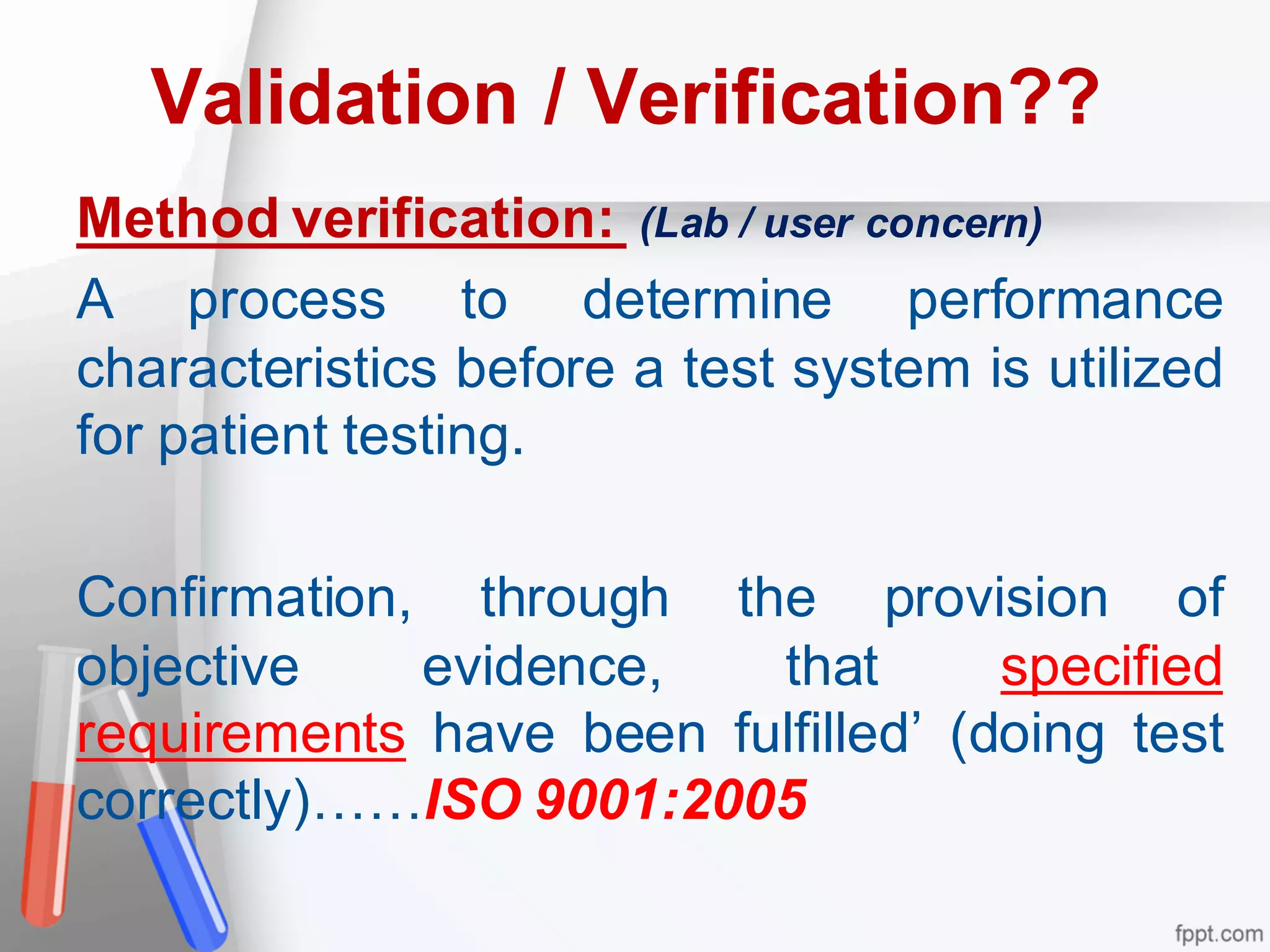 Laboratory Method Verification, March 2017 | PDF