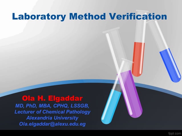 Laboratory Method Verification, March 2017 | PDF