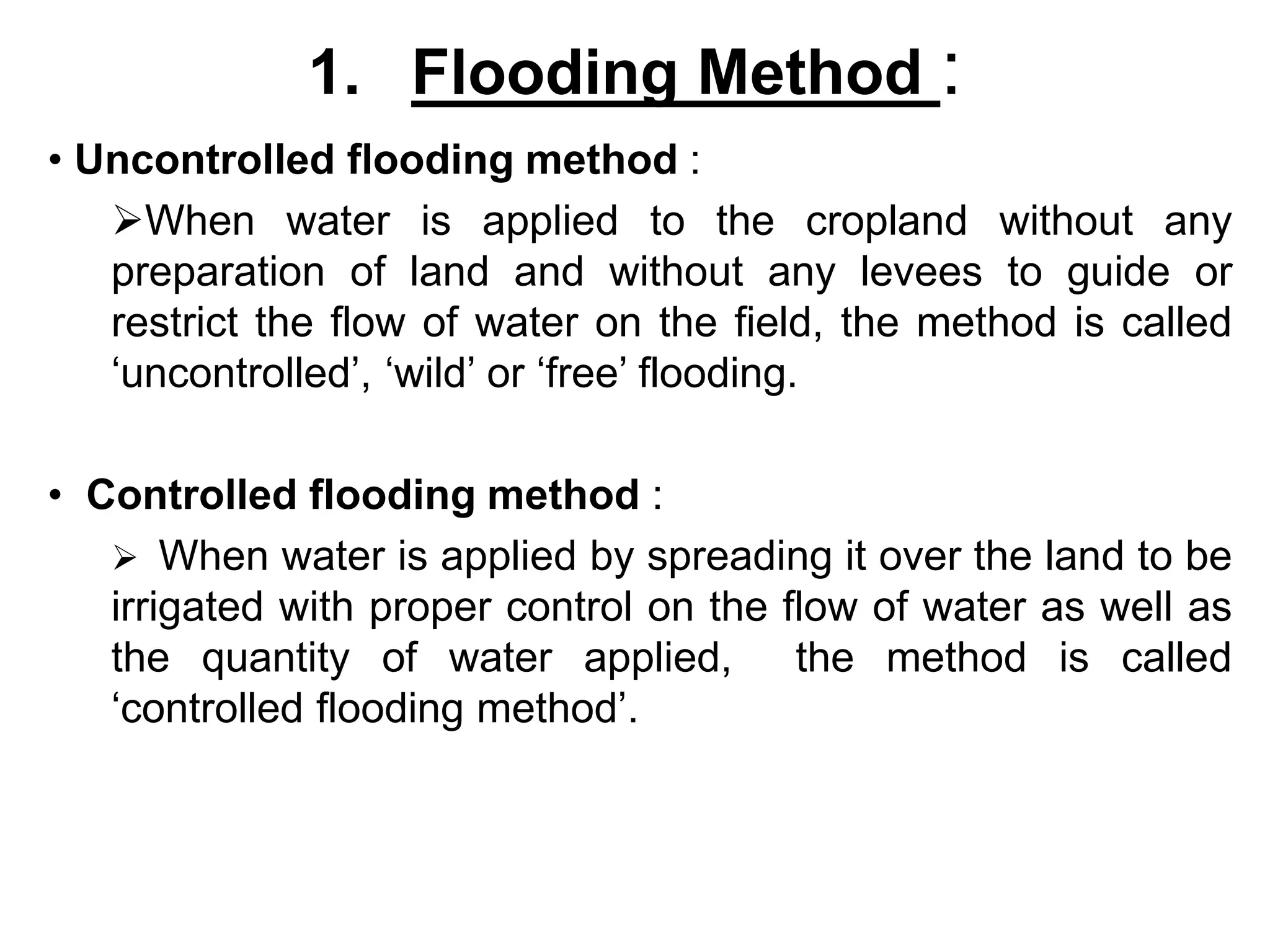 Methos of irrigation | PPTX