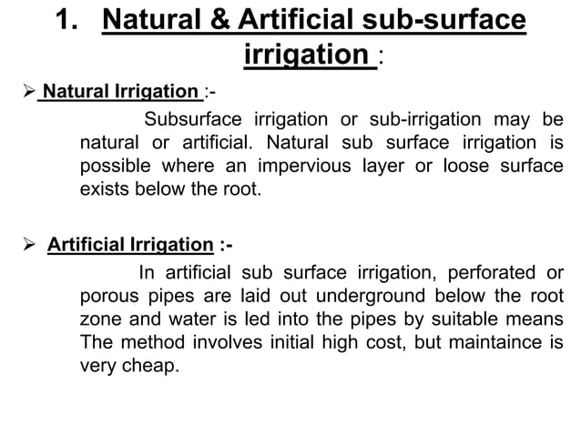 Methos of irrigation | PPTX