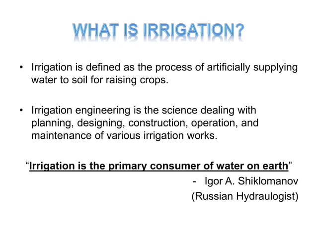 Methos of irrigation | PPTX