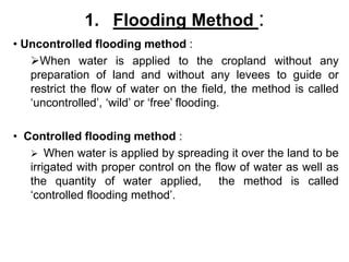 Methos of irrigation | PPTX