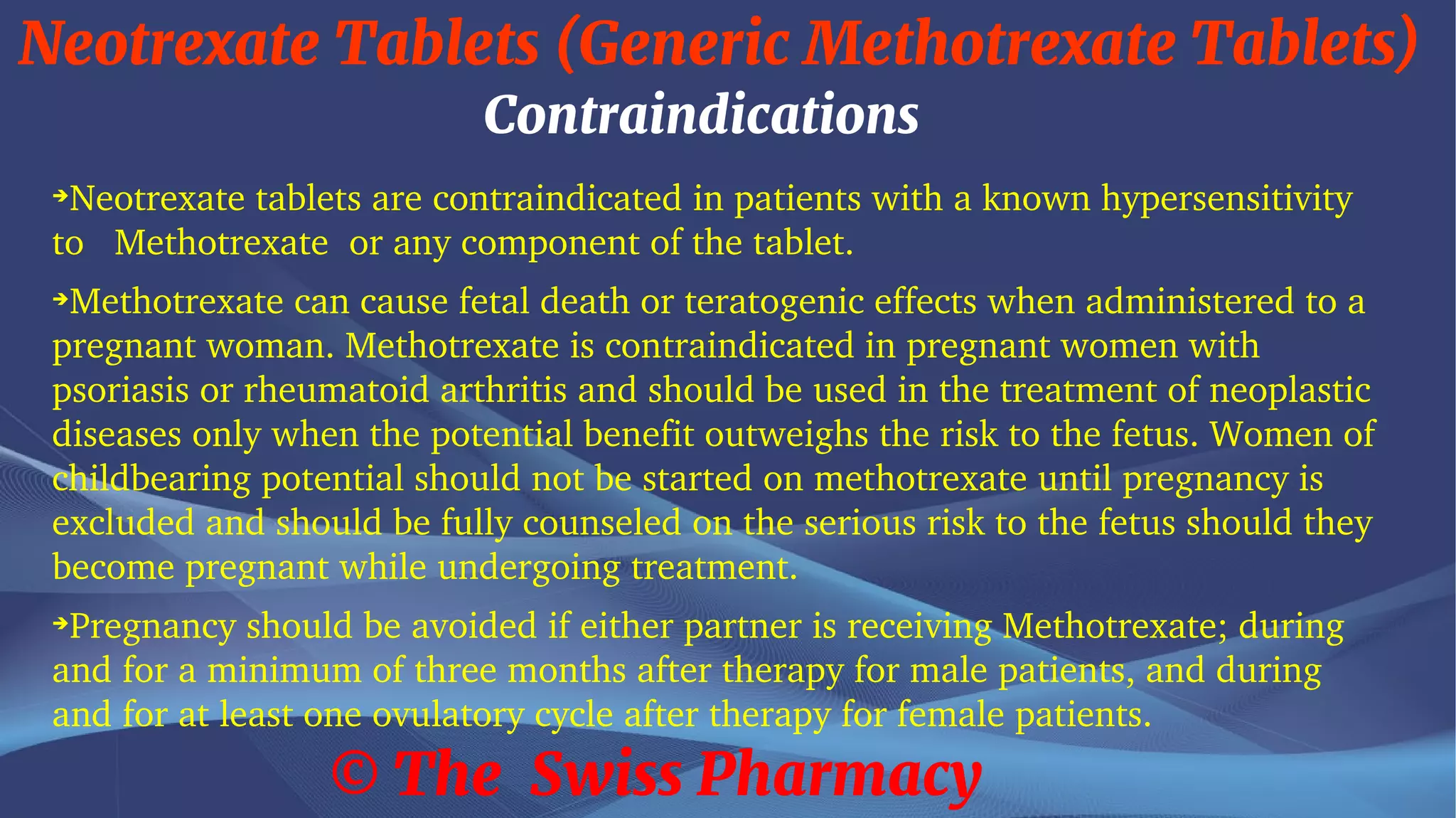Neotrexate (Generic Methotrexate Tablets) | PDF | Cancer | Diseases and ...