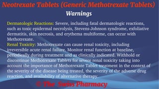 Neotrexate (Generic Methotrexate Tablets) | PDF | Cancer | Diseases and ...