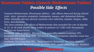 Neotrexate (Generic Methotrexate Tablets) | PDF | Cancer | Diseases and ...