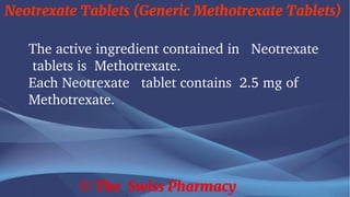Neotrexate (Generic Methotrexate Tablets) | PDF | Cancer | Diseases and ...
