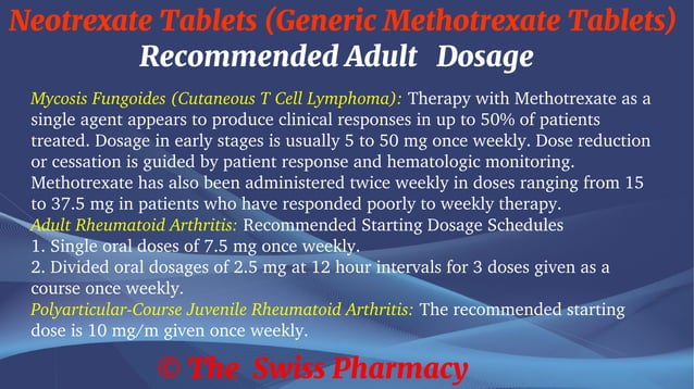 Neotrexate (Generic Methotrexate Tablets) | PDF | Cancer | Diseases and ...