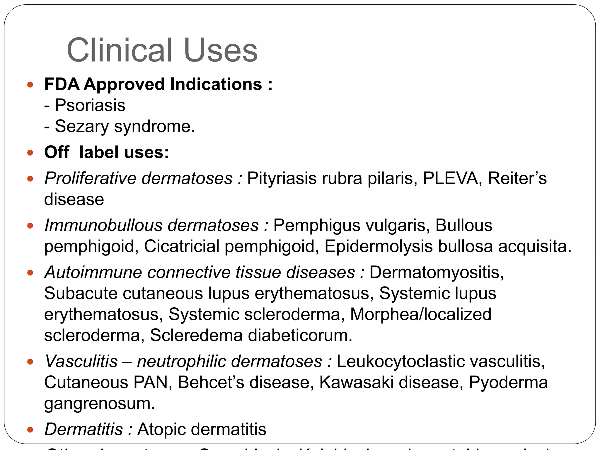 Methotrexate in dermatology | PPTX