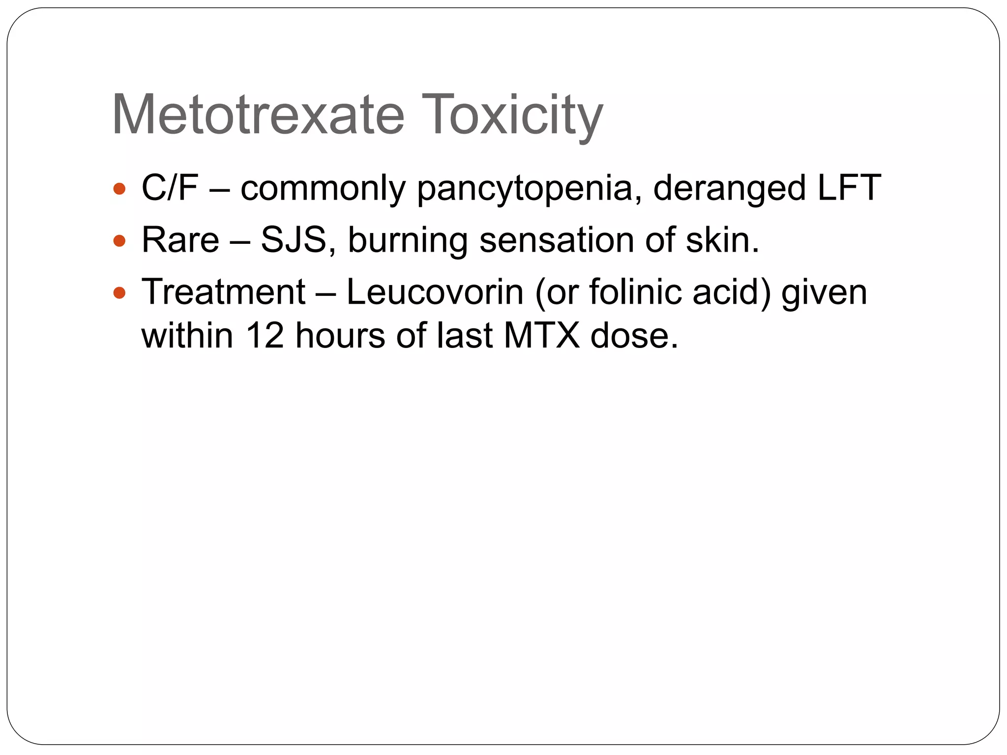 Methotrexate in dermatology | PPTX