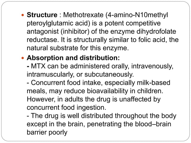 Methotrexate in dermatology | PPTX