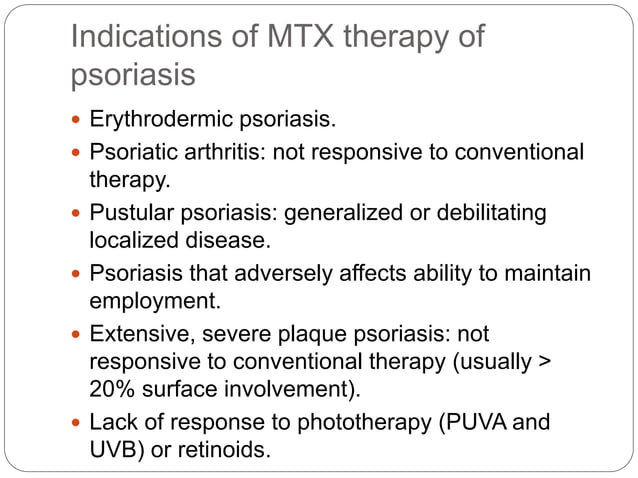 Methotrexate in dermatology | PPTX