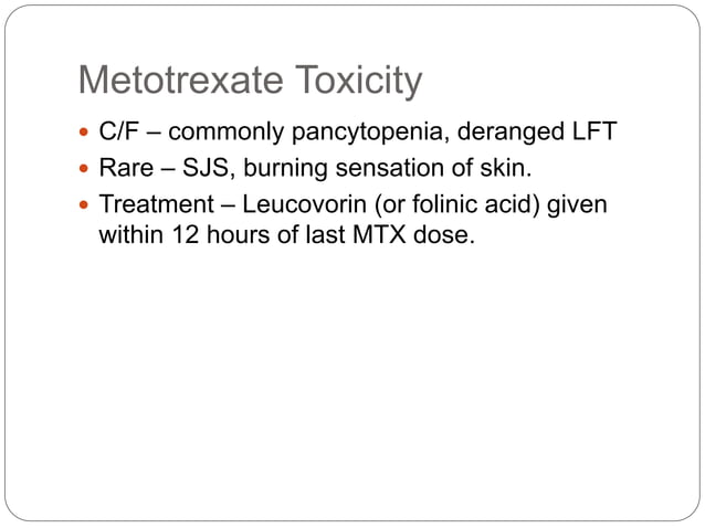 Methotrexate in dermatology | PPTX