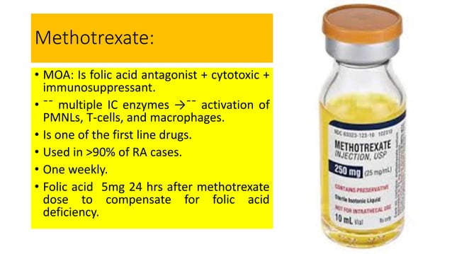 Methotrexate in ttt of rheumatoid arthritis | PPTX