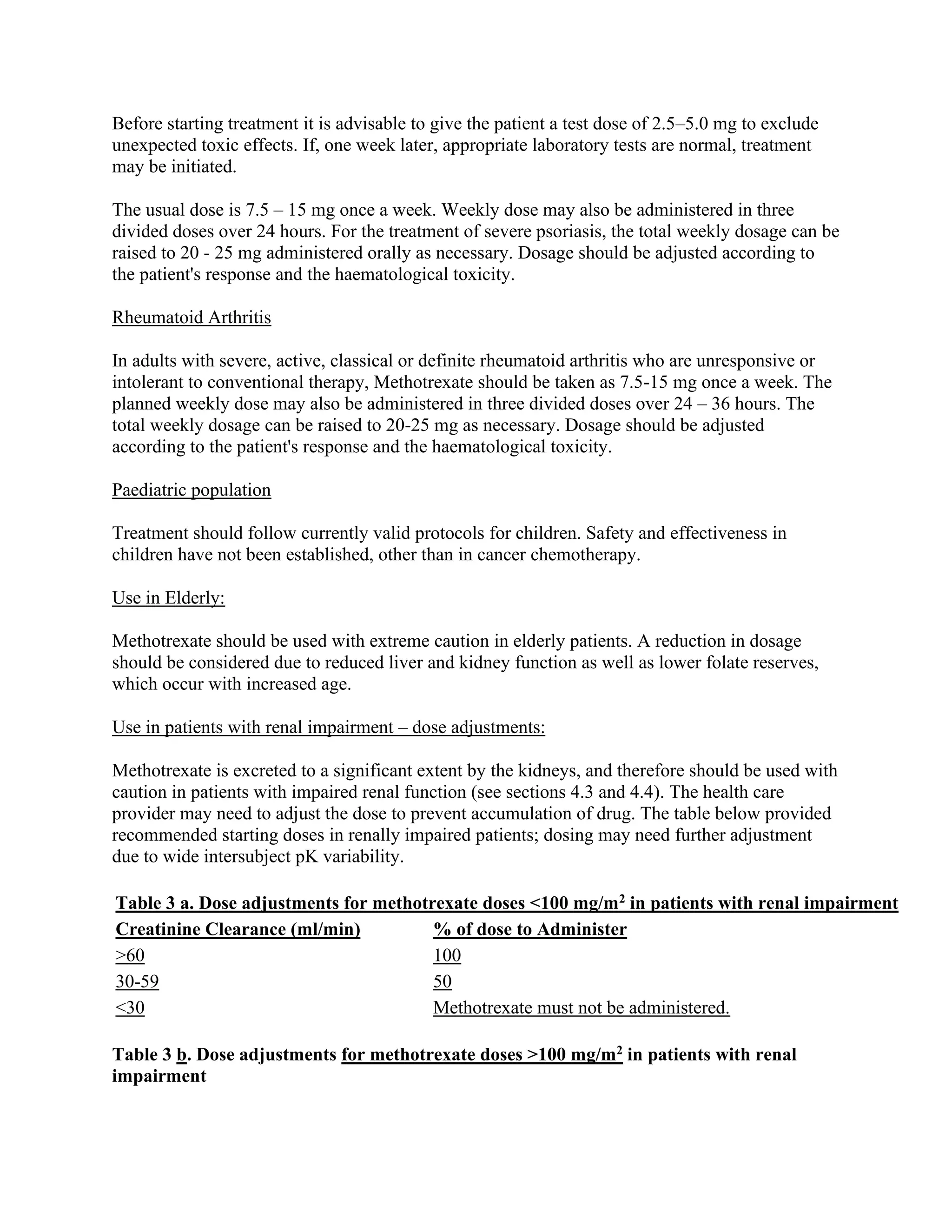 Methotrexate Tablets USP Taj Pharma SmPC | PDF