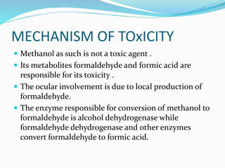 Methyl alcohol and aluminium poisoning | PPT