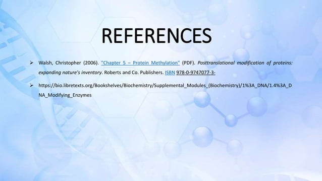 Methylases | PPTX | Chemistry | Science