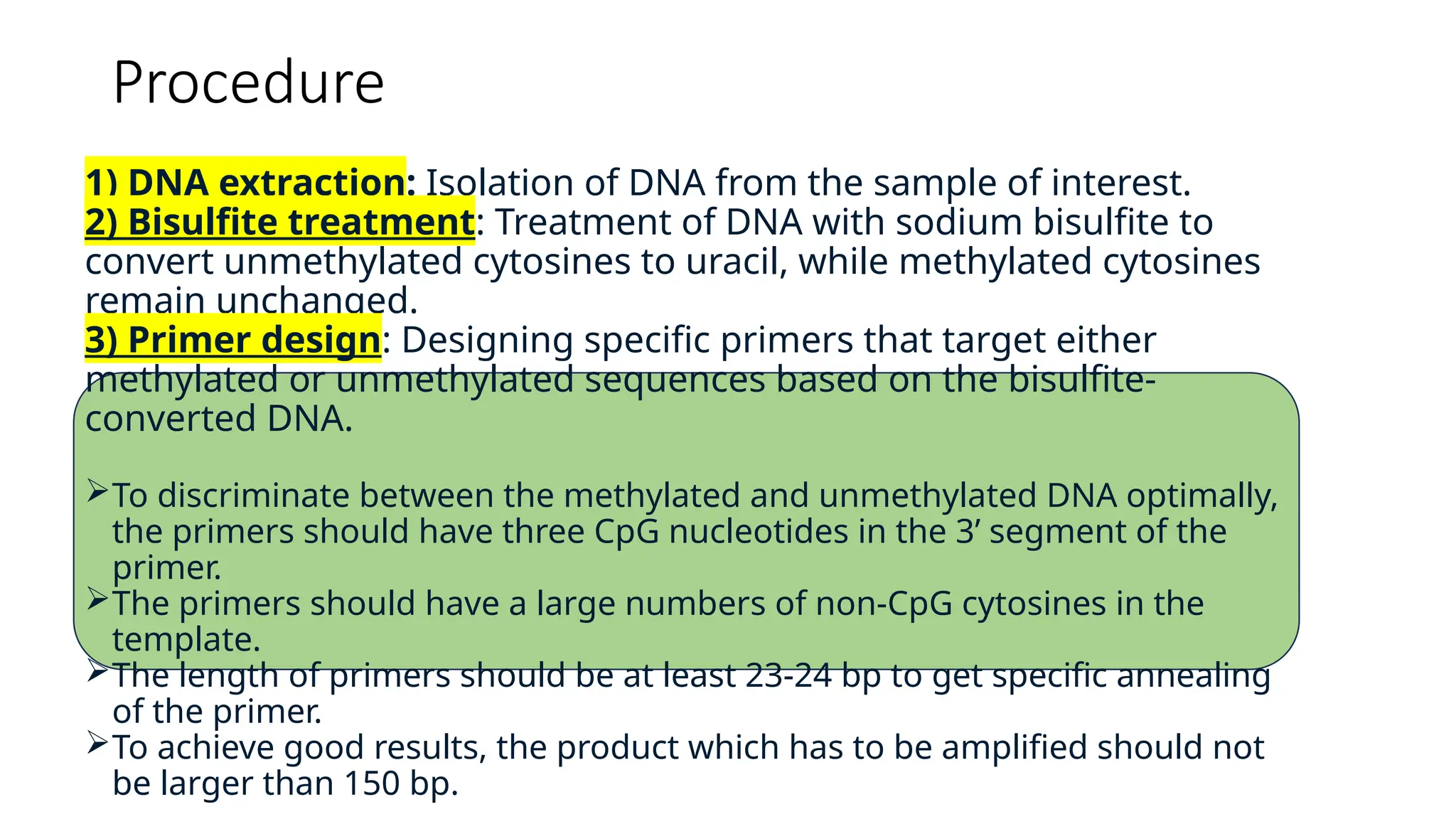 Methylation Specific PCR presentation ppt | PPTX