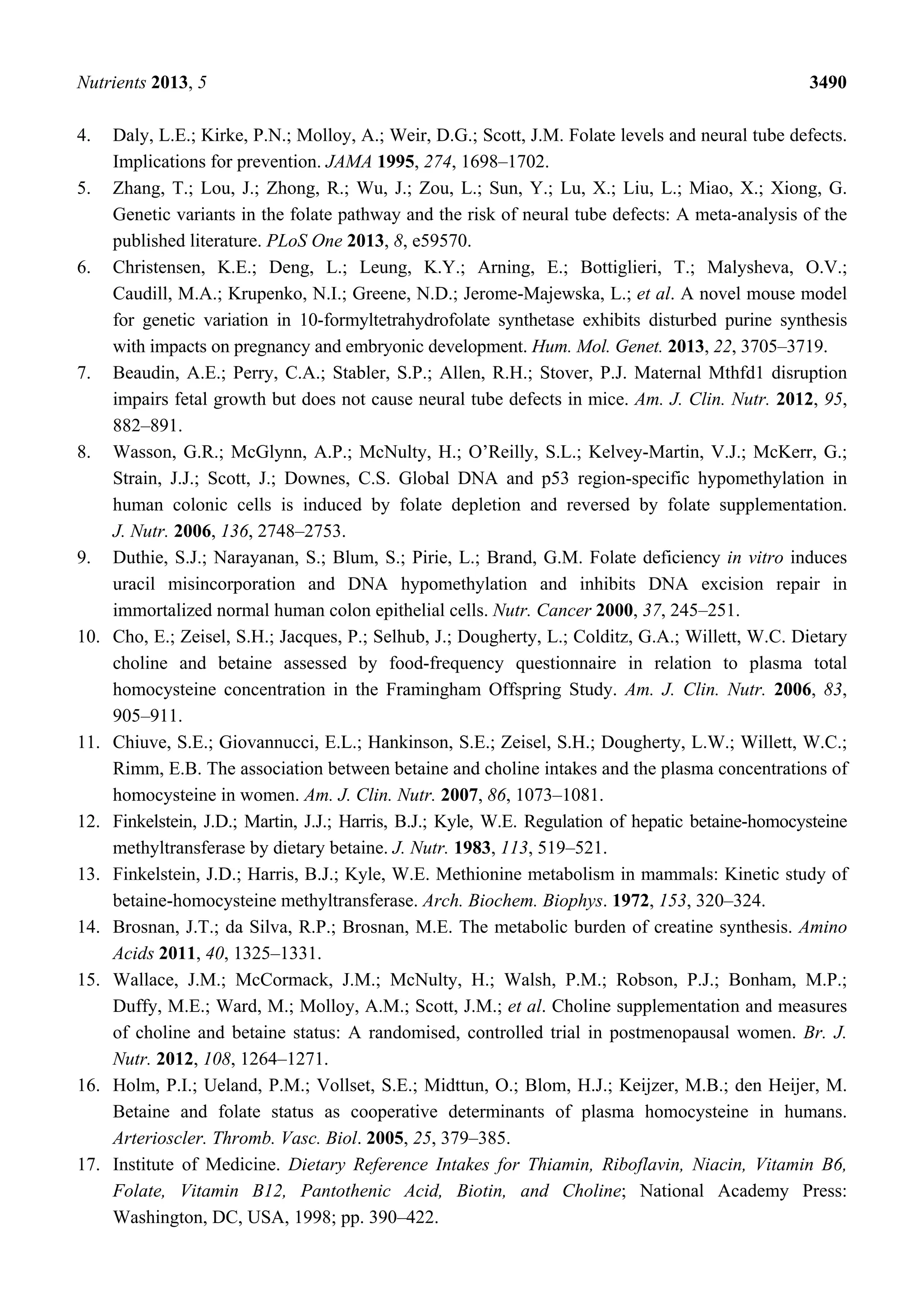 Methyl donors | PDF