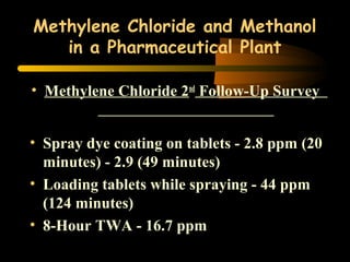 Case Study: Methylene Chloride Exposure in a Pharmaceutical Process | PPT